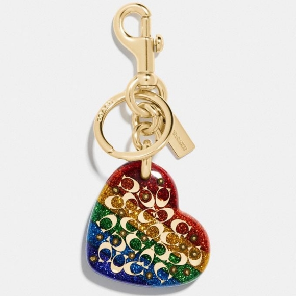 Coach | Bags | Coach Sprinkle Signature Heart Bag Charm | Poshmark
